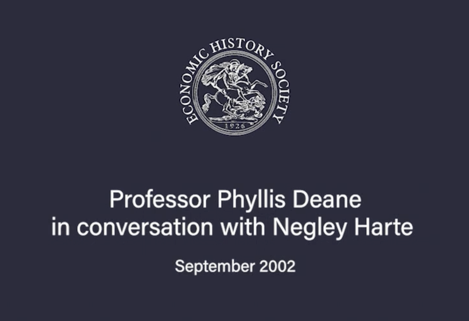 Interview with Professor Phyllis Deane - Economic History Society